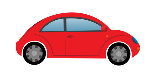 Car - color cartoon isolated Royalty Free Vector Image