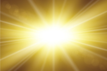Star sun with lens flare and rays Royalty Free Vector Image