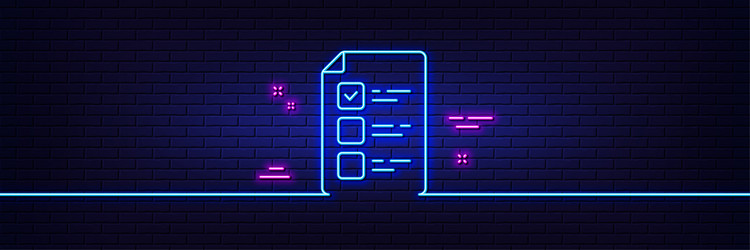 Voting ballot paper line icon vote checklist sign Vector Image
