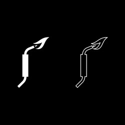 Gas burner blowtorch with flame industrial Vector Image