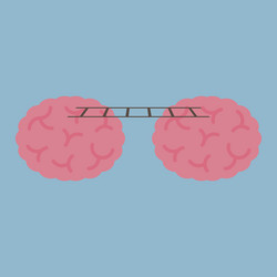 Ladder to brain idea Royalty Free Vector Image