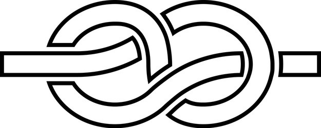 Ancient symbol love knot twisted heart Royalty Free Vector