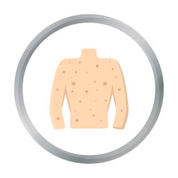 Rash icon cartoon single sick from the big Vector Image