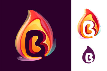 B Fire Flame Letter Lettering Logo Vector Images (over 210)