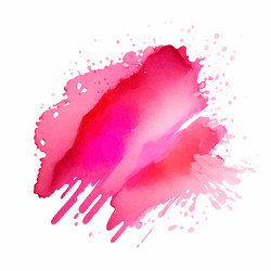 Pink watercolor paint splash isolated Royalty Free Vector