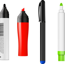 Marker pen template red in color Royalty Free Vector Image