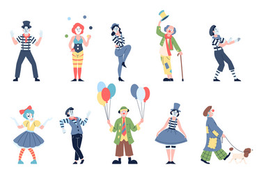 Mime Circus Vector Images (over 600)