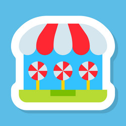 Online shop sticker isolated flat stye icon Vector Image