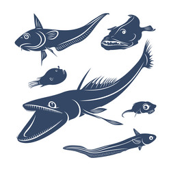 Deep sea fish design deep sea fish Royalty Free Vector Image