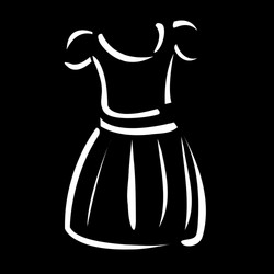 Drawing of a pinafore- apparel logo Royalty Free Vector