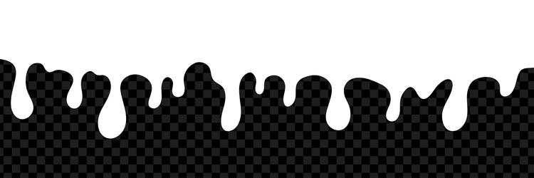 Liquid paint dripping white melt drop set white Vector Image