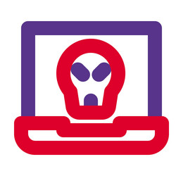 Malicious software exploiting the computer system Vector Image