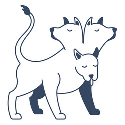 Monster centaur greek stroke Royalty Free Vector Image