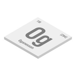 Oganesson og periodic table element Royalty Free Vector