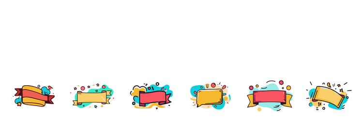 Set of color blank banners for your text eps 10 Vector Image