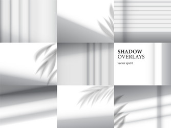 Shadow overlay effects frames set Royalty Free Vector Image