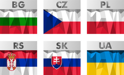 Slovakian and czech flags Royalty Free Vector Image