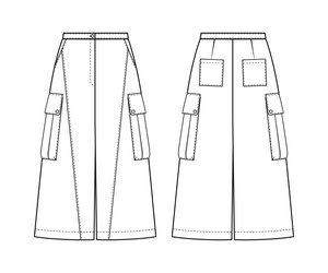 Pants Fashion Flat Technical Drawing Vector Images (over 1,600)