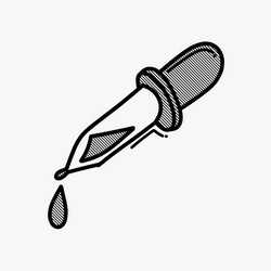 Dropper doodle color icon drawing sketch hand Vector Image