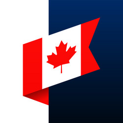 Canada corner flag icon national emblem Royalty Free Vector