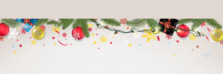 Seamless long banner with christmas trees forest Vector Image