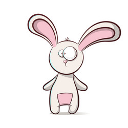 Cartoon running bunny Royalty Free Vector Image