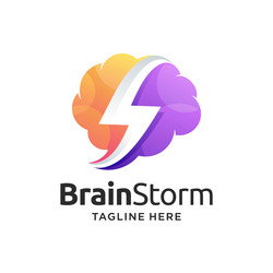 Brainstorm logo design Royalty Free Vector Image