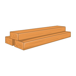 Timber planks icon cartoon style Royalty Free Vector Image
