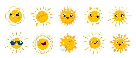 Fun sun Royalty Free Vector Image - VectorStock