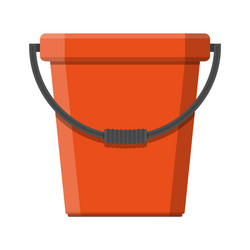 Colored bucket with handle Royalty Free Vector Image