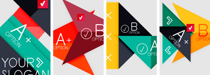 Set of arrow backgrounds for Royalty Free Vector Image