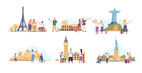 Sightseeing walk isolated cartoon Royalty Free Vector Image