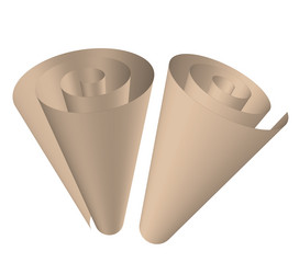 Brown realistic paper roll medieval rolled Vector Image