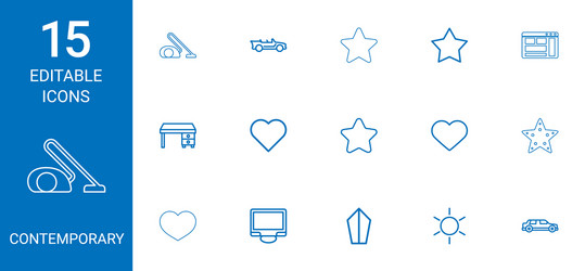 12 contemporary icons Royalty Free Vector Image