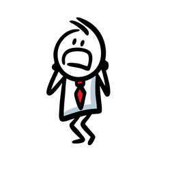 Scared Stick Person Clip Art