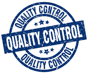 Quality control blue grunge stamp Royalty Free Vector Image