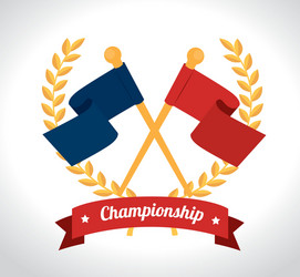 Champion design over white background Royalty Free Vector