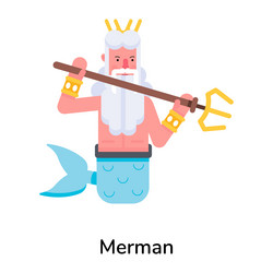 Merman Royalty Free Vector Image - VectorStock