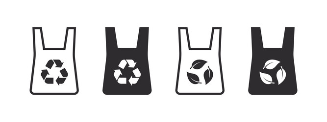 Recycling icons modern recycled materials Vector Image