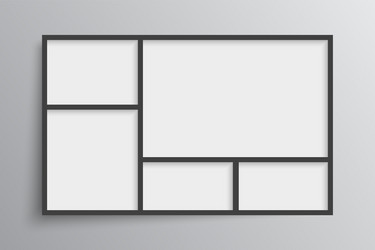 Empty collage twelve frames images photo Vector Image