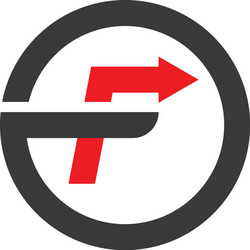 F letter arrow concept icon design Royalty Free Vector Image