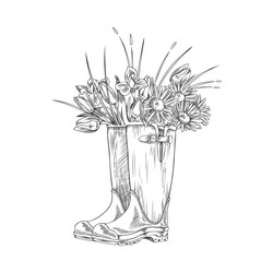 Welly Boots Drawing Vector Images (over 130)