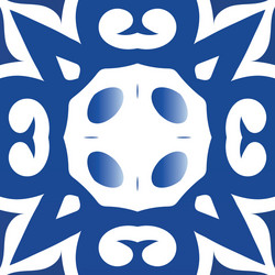 National motives in vintage ceramic tile Vector Image