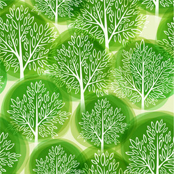 Tree seamless pattern Royalty Free Vector Image