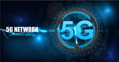 Black 5g new wireless internet wifi connection Vector Image