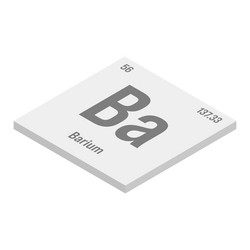 Barium ba periodic table element Royalty Free Vector Image