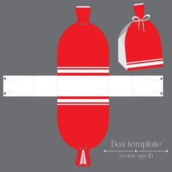 Box template blue glad rags Royalty Free Vector Image