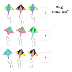Educational game for children what comes next Vector Image