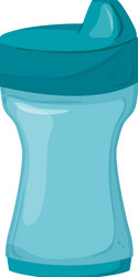 Child sippy cup cartoon Royalty Free Vector Image