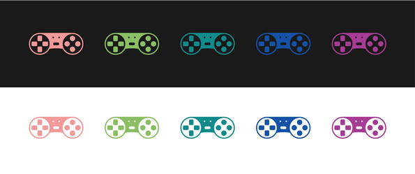 Set game controller or joystick for console Vector Image